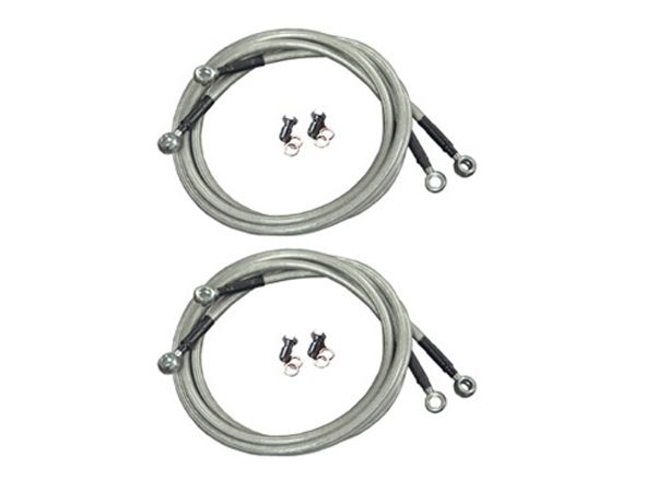 Stainless Steel Brake Lines with Clear Vinyl Coating - S2000